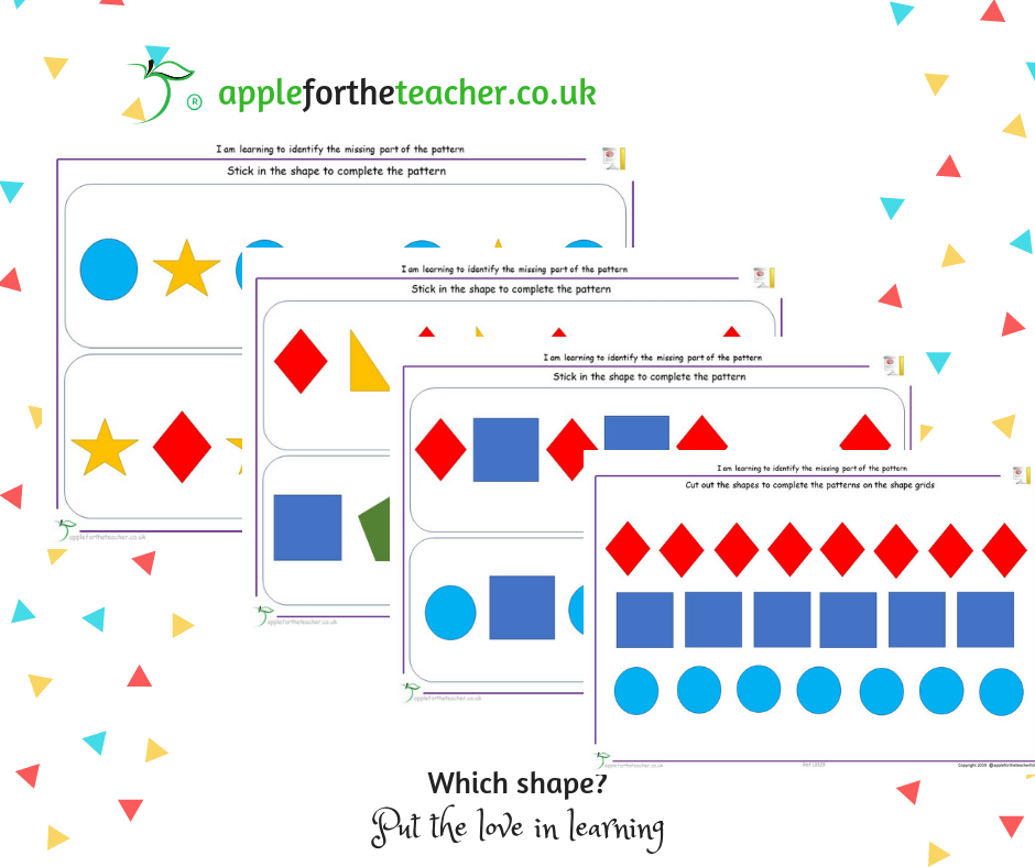 Identify Next Shape 2 Pattern | Apple for the Teacher
