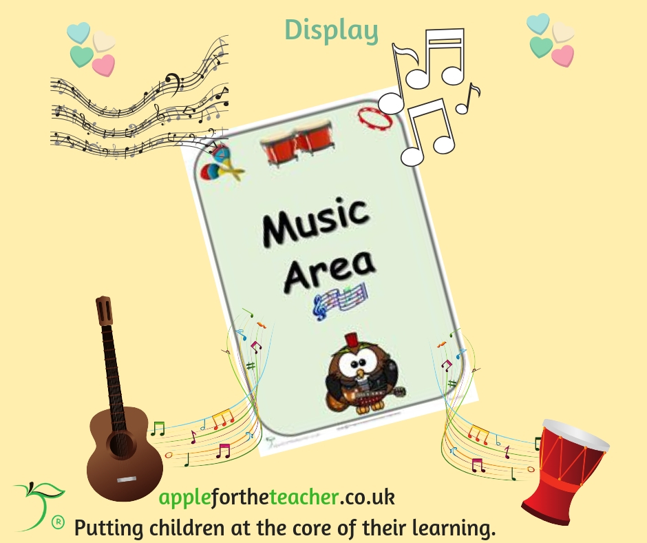Music Area Display Poster | Apple for the Teacher