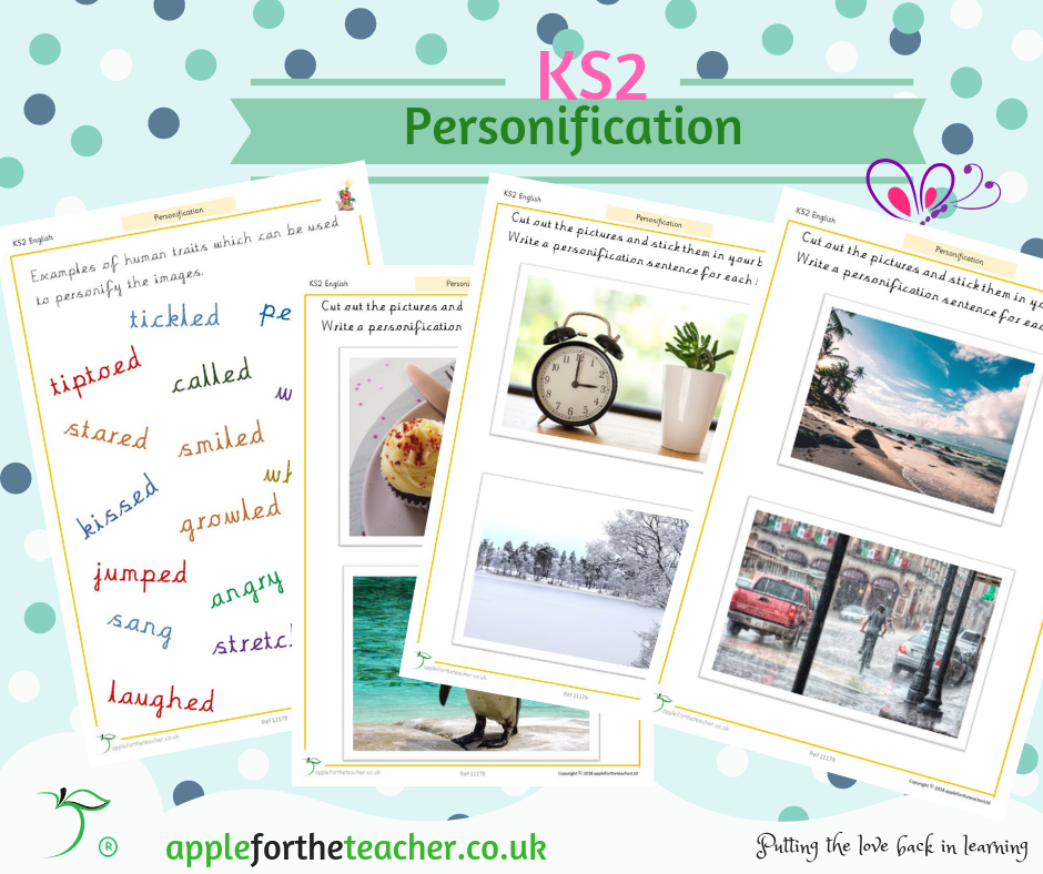 Personification Activity Image And Vocabulary | Apple for the Teacher